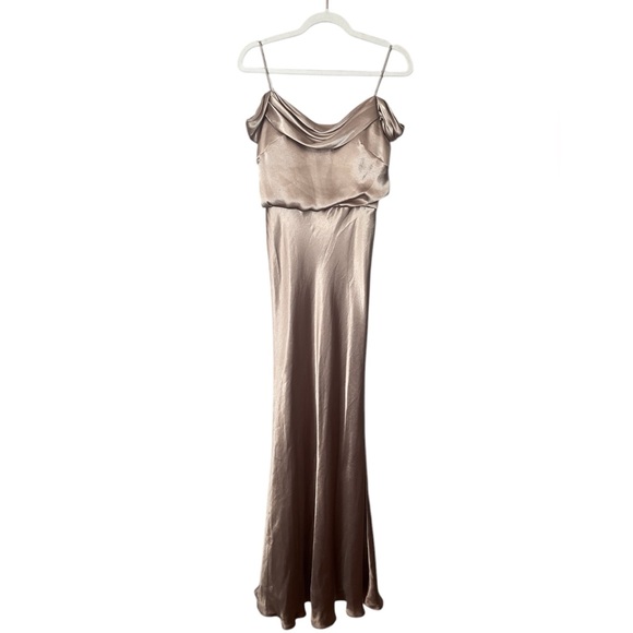 Jenny Yoo | Dresses | Jenny Yoo Serena Off The Shoulder Cowl Neck Satin ...